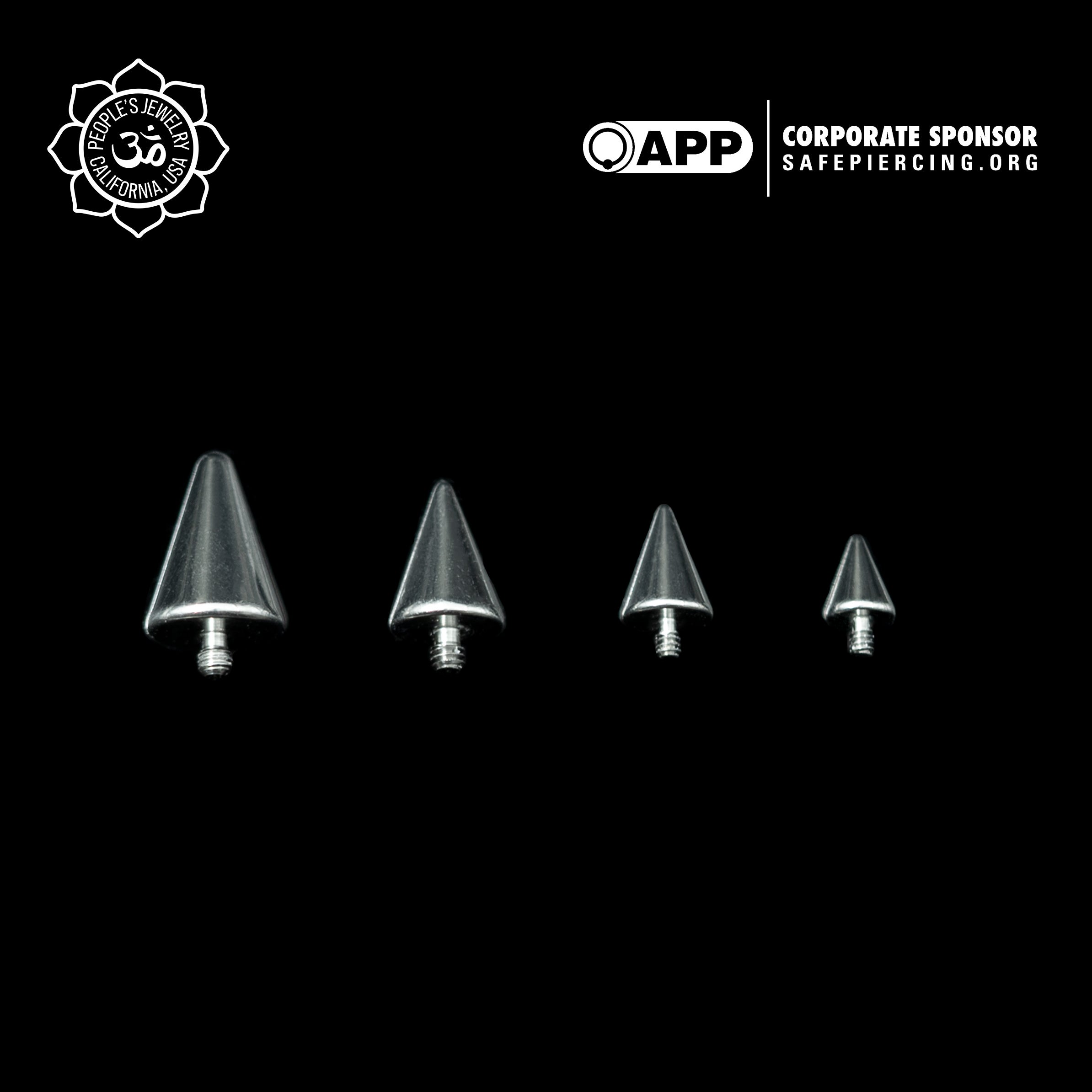 Threaded Titanium Spike End | Elegance Piercing & Tattoo Inc